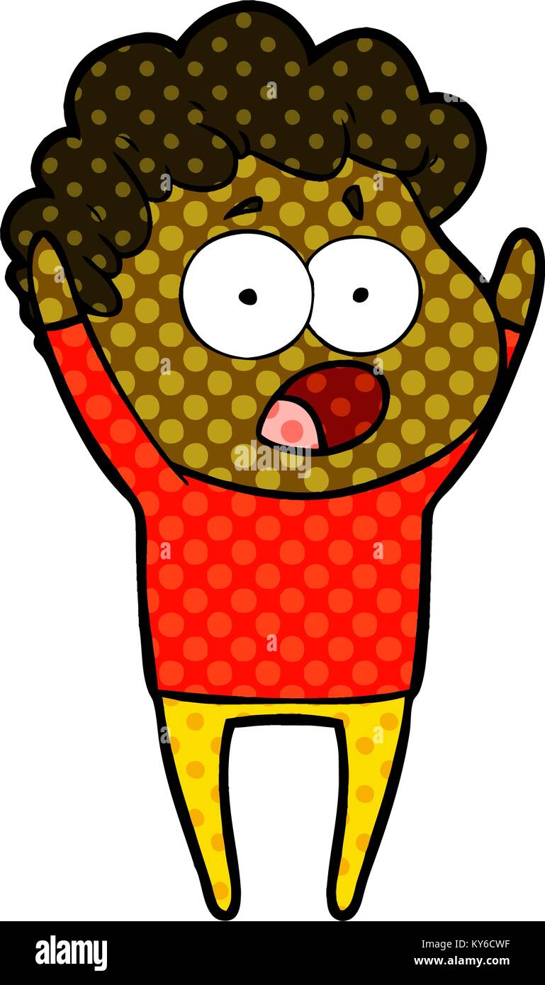 cartoon man gasping in surprise Stock Vector Image & Art - Alamy