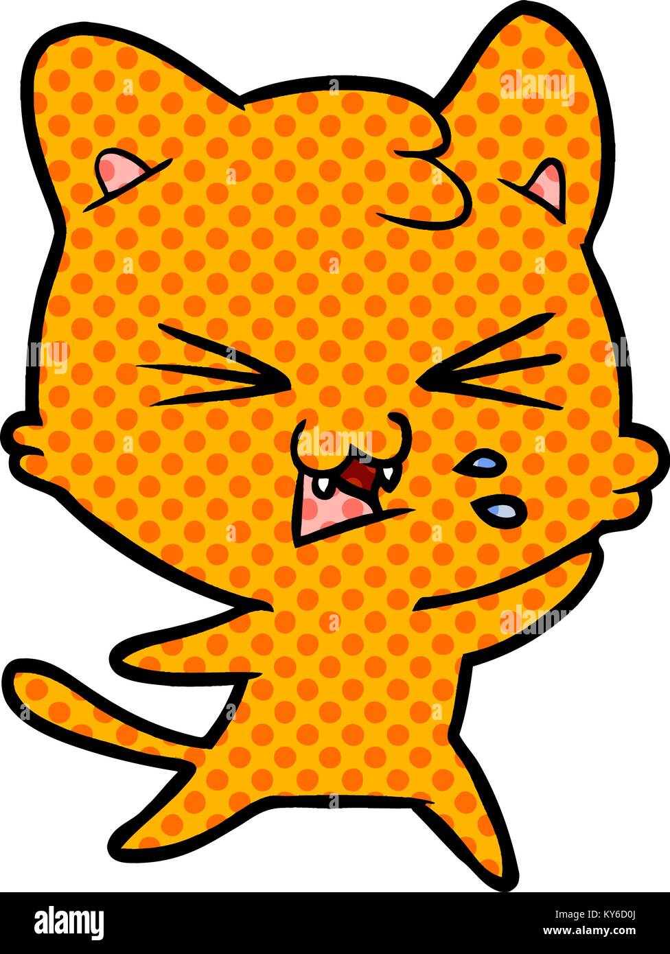 cartoon cat hissing Stock Vector Image & Art - Alamy