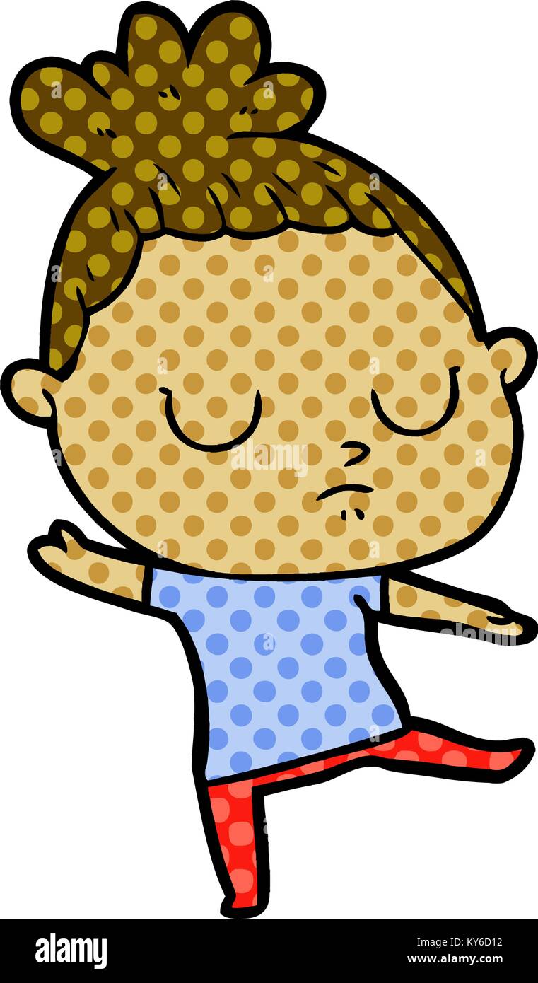 cartoon calm woman Stock Vector Image & Art - Alamy