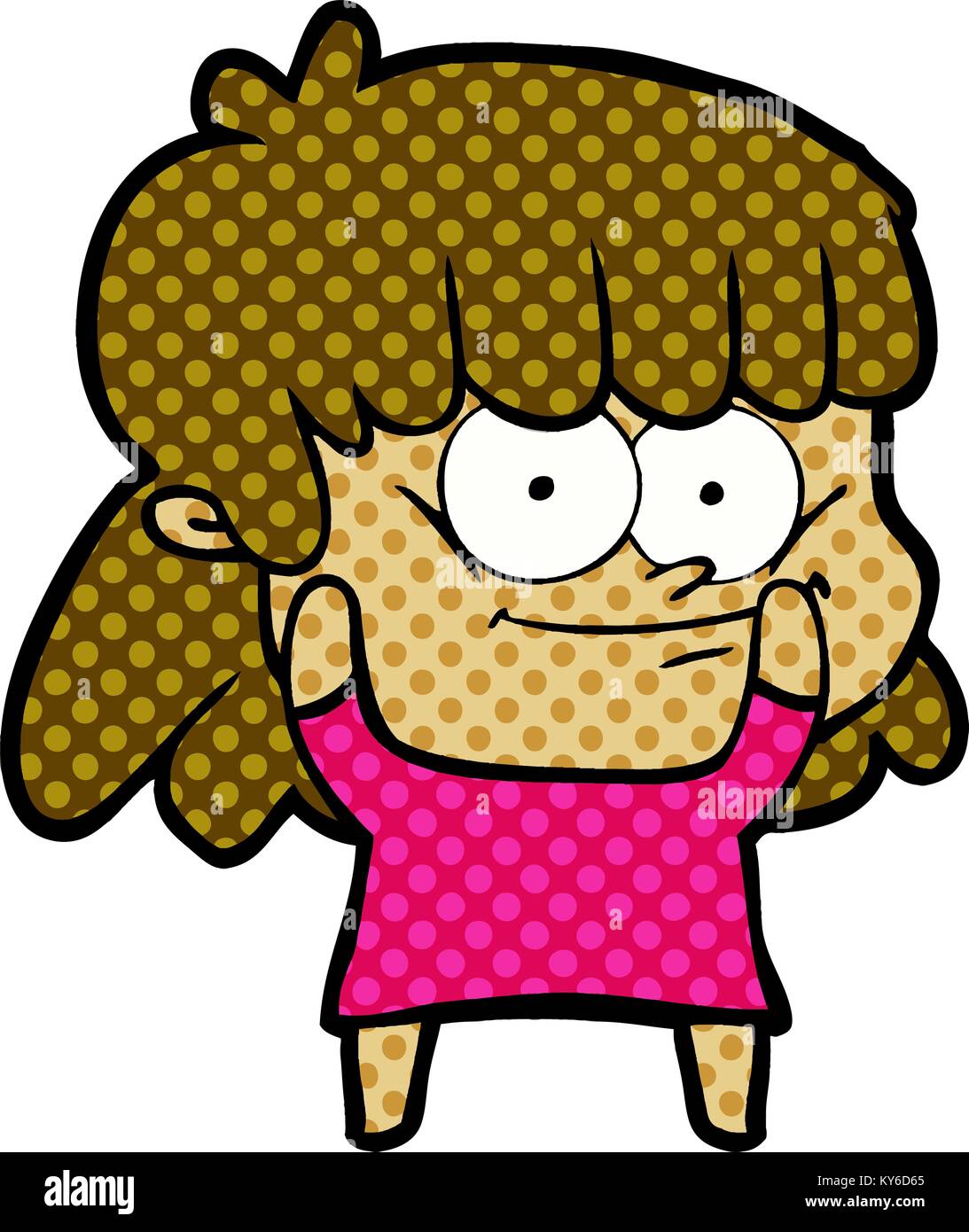 cartoon smiling woman Stock Vector Image & Art - Alamy