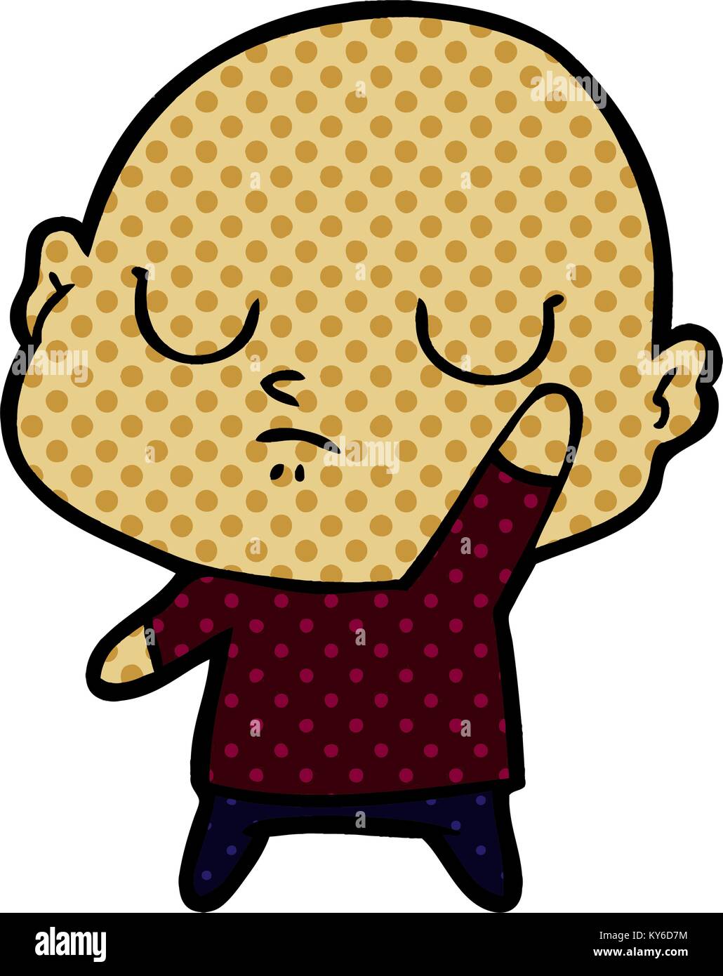 cartoon bald man Stock Vector Image & Art - Alamy