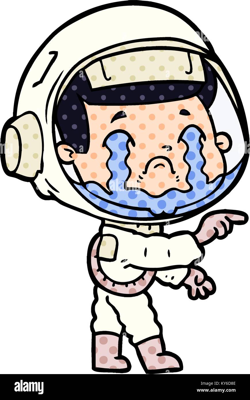 cartoon crying astronaut Stock Vector Image & Art - Alamy
