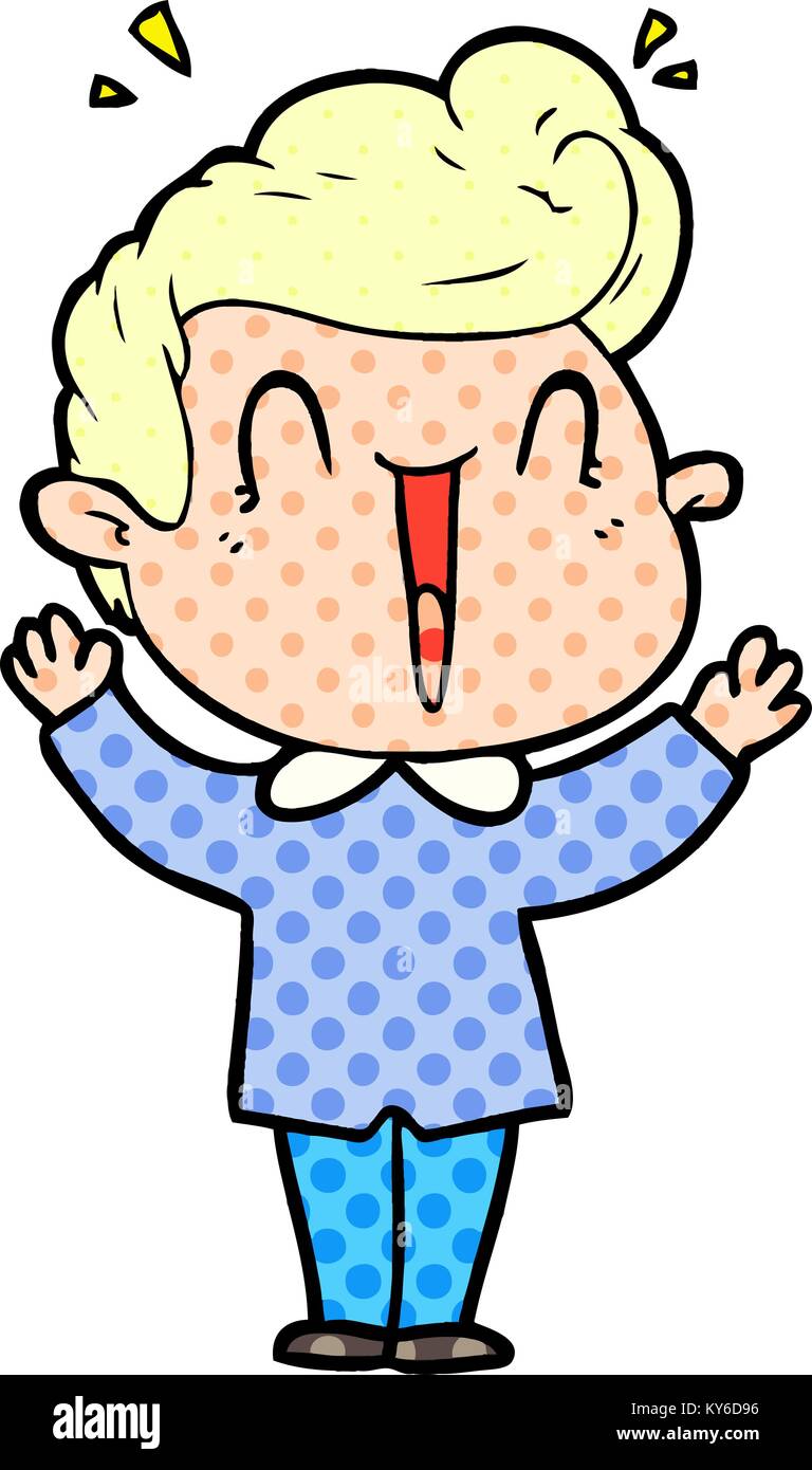 cartoon excited man Stock Vector Image & Art - Alamy