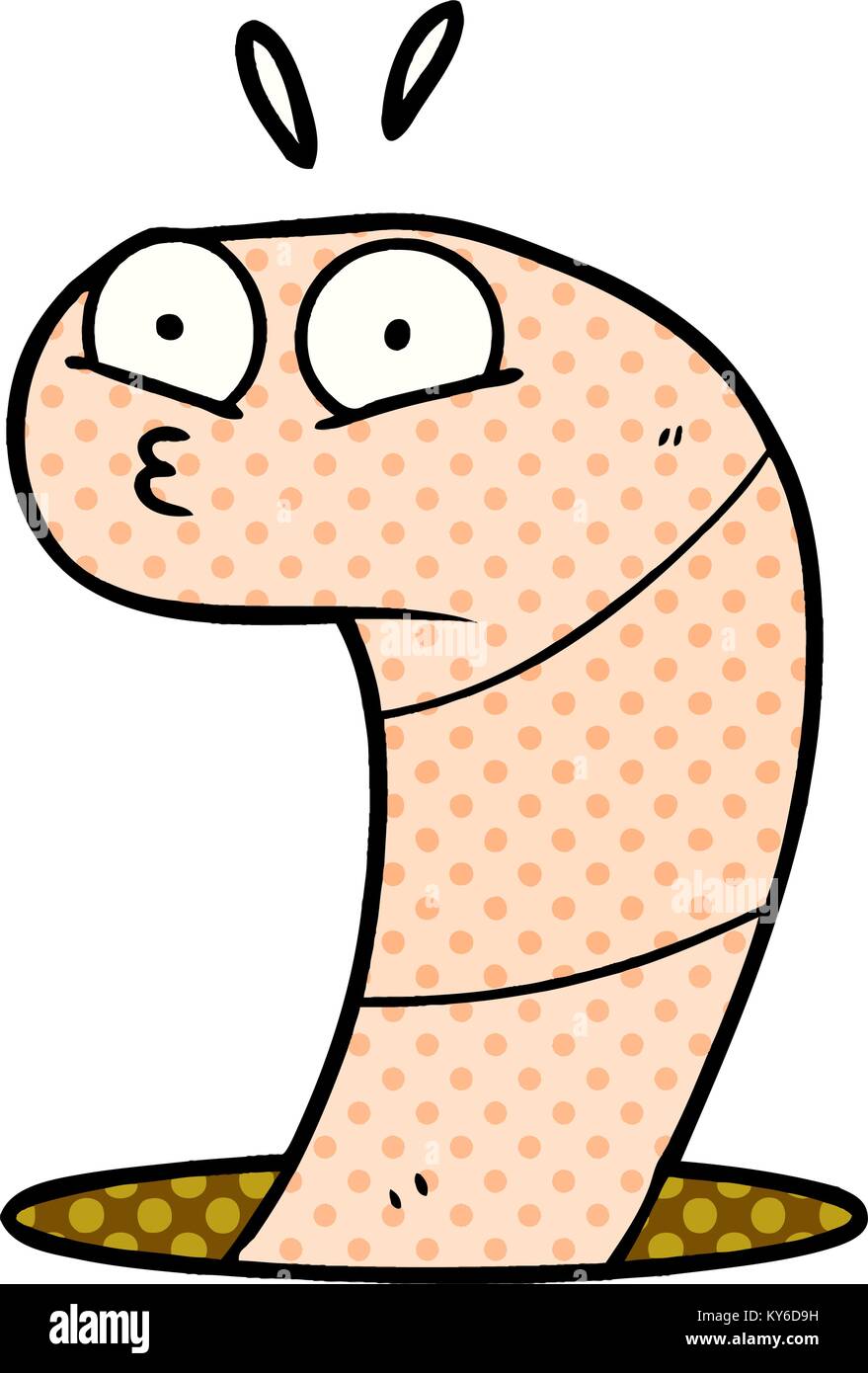 cartoon surprised worm Stock Vector Image & Art - Alamy