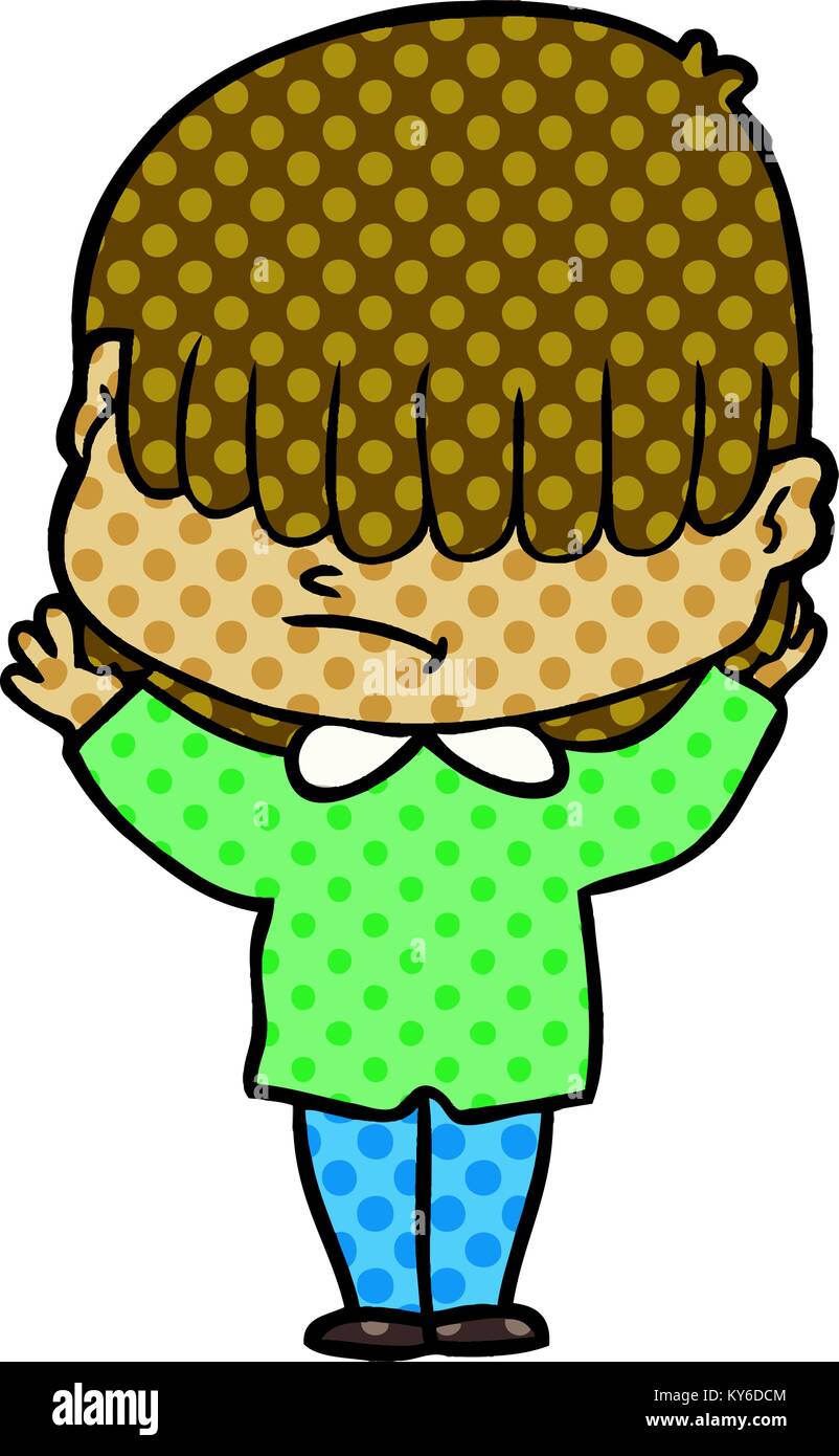 cartoon boy with untidy hair Stock Vector Image & Art - Alamy