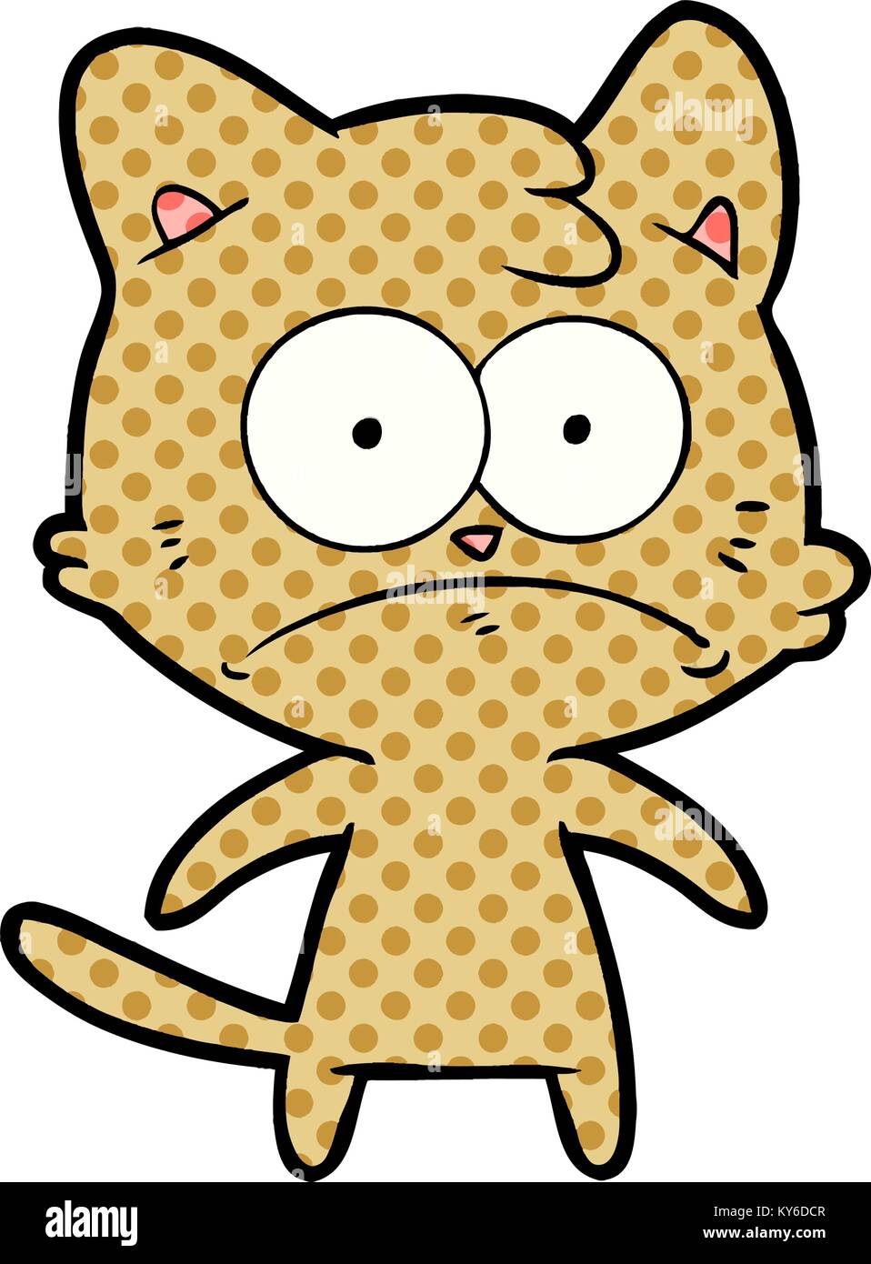 cartoon nervous cat Stock Vector Image & Art - Alamy