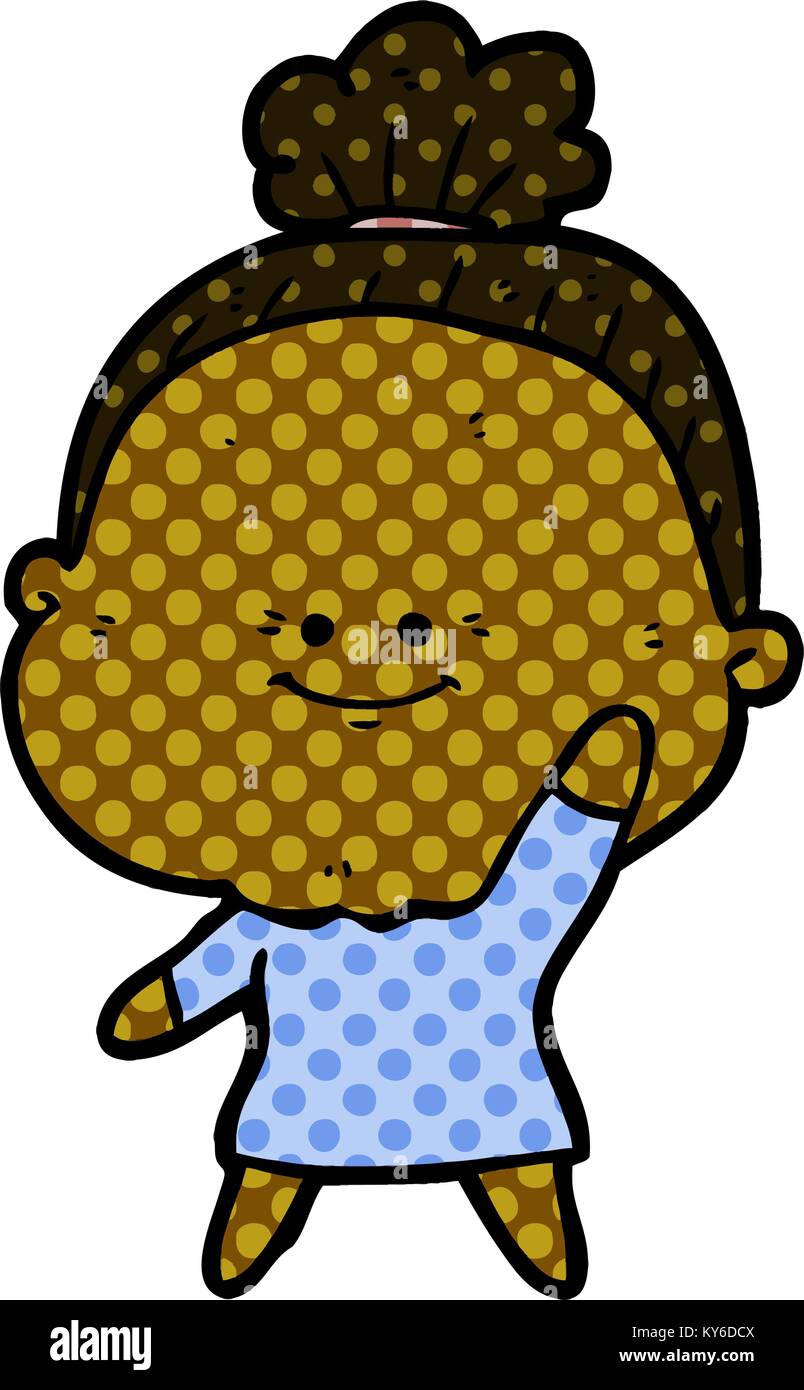 cartoon happy old woman Stock Vector Image & Art - Alamy