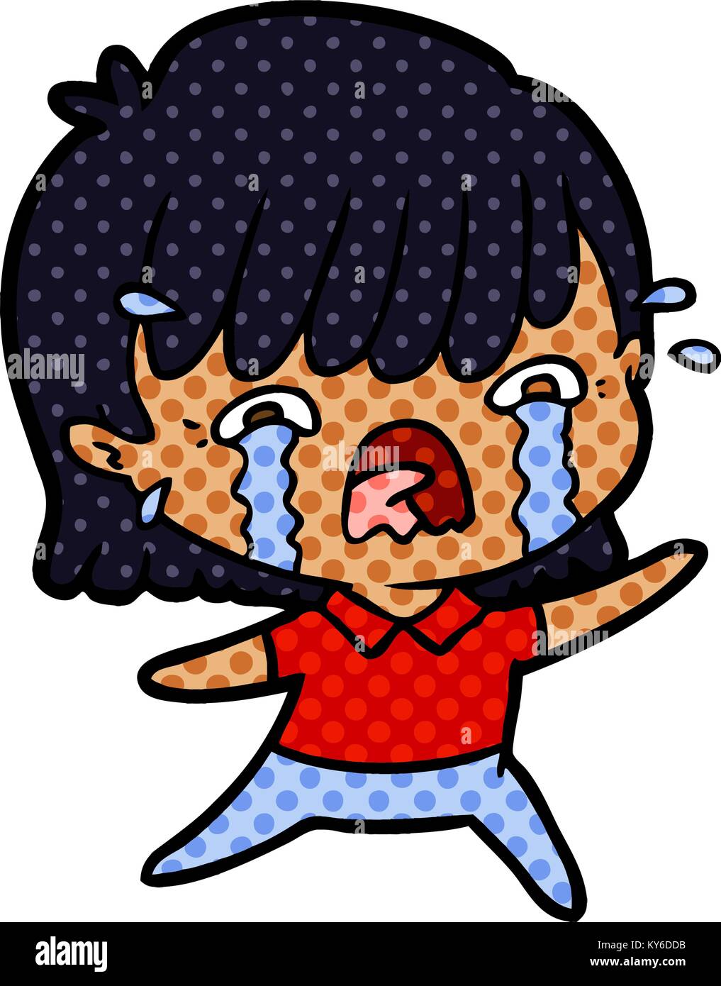 cartoon girl crying Stock Vector Image & Art - Alamy