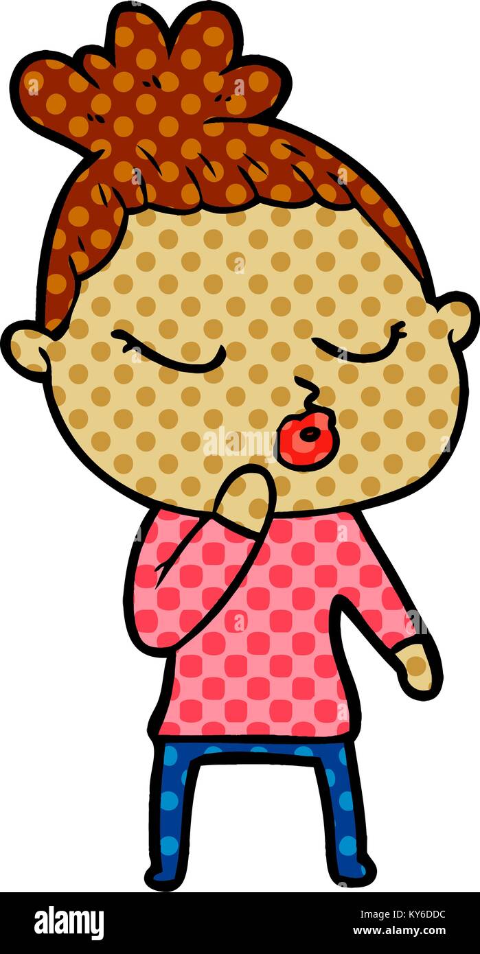cartoon calm woman Stock Vector Image & Art - Alamy