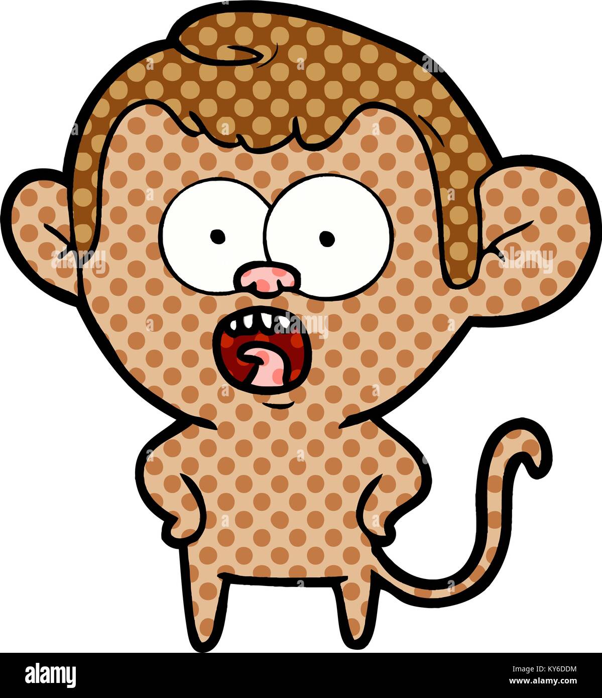 cartoon shocked monkey Stock Vector Image & Art - Alamy
