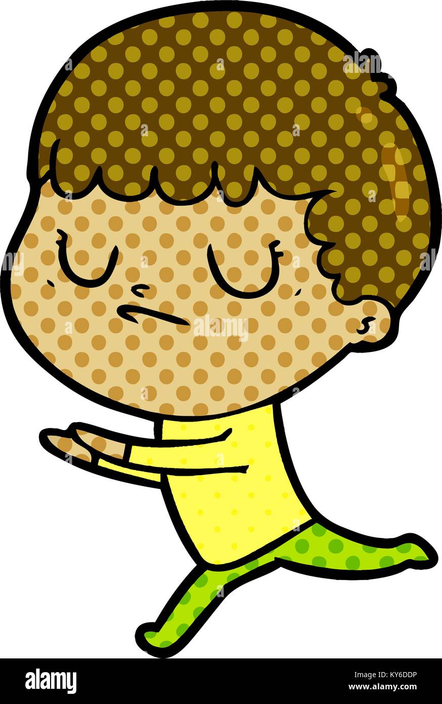 cartoon grumpy boy Stock Vector Image & Art - Alamy