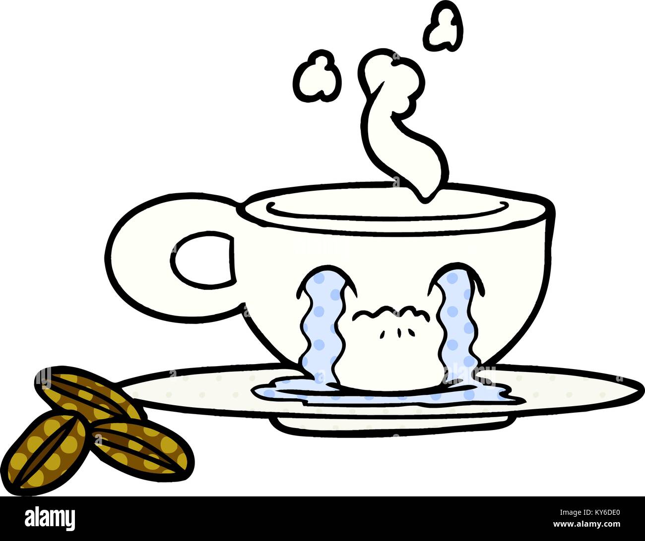 cartoon crying espresso mug Stock Vector Image & Art - Alamy
