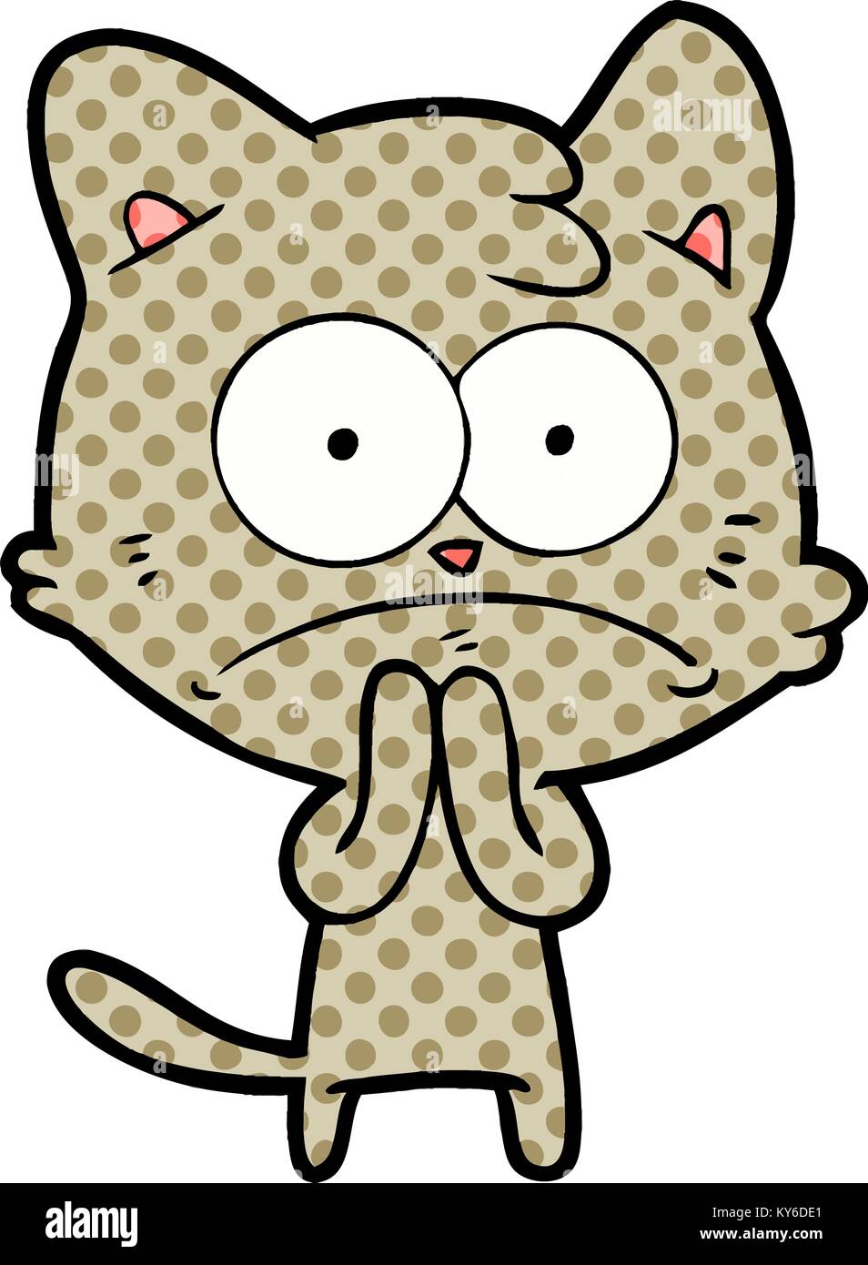 cartoon nervous cat Stock Vector Image & Art - Alamy