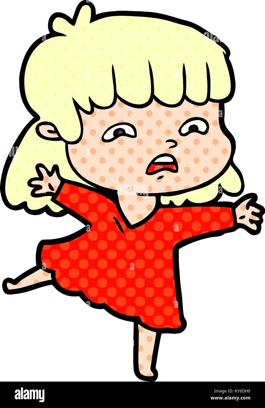 cartoon worried woman Stock Vector Image & Art - Alamy