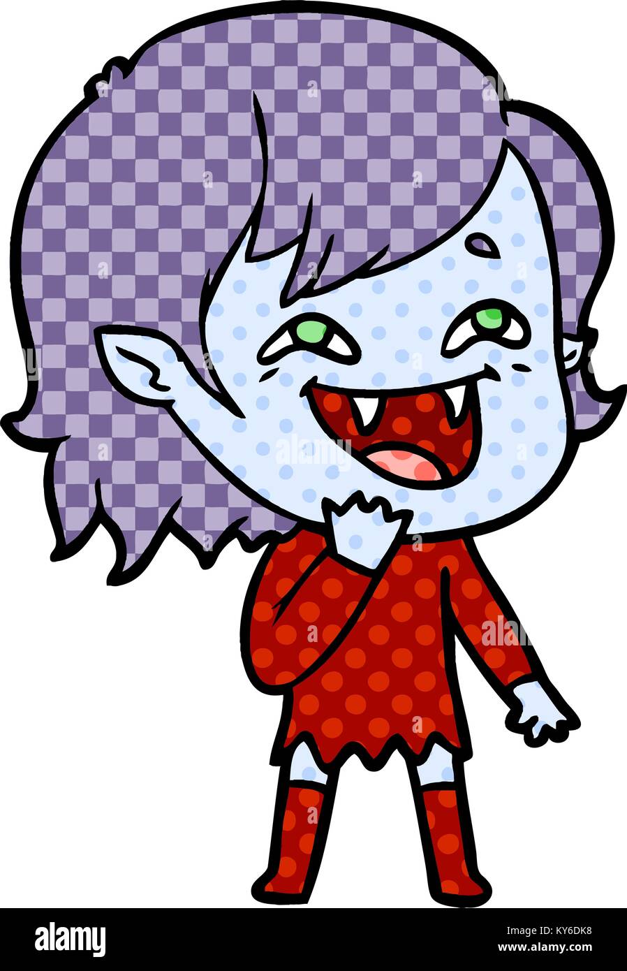 cartoon laughing vampire girl Stock Vector Image & Art - Alamy