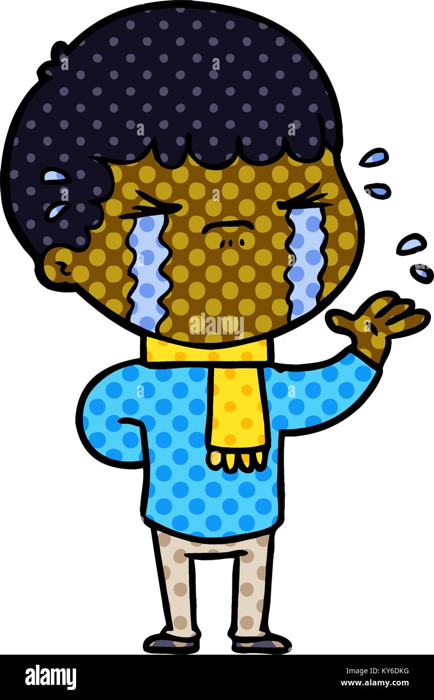 cartoon man crying Stock Vector Image & Art - Alamy