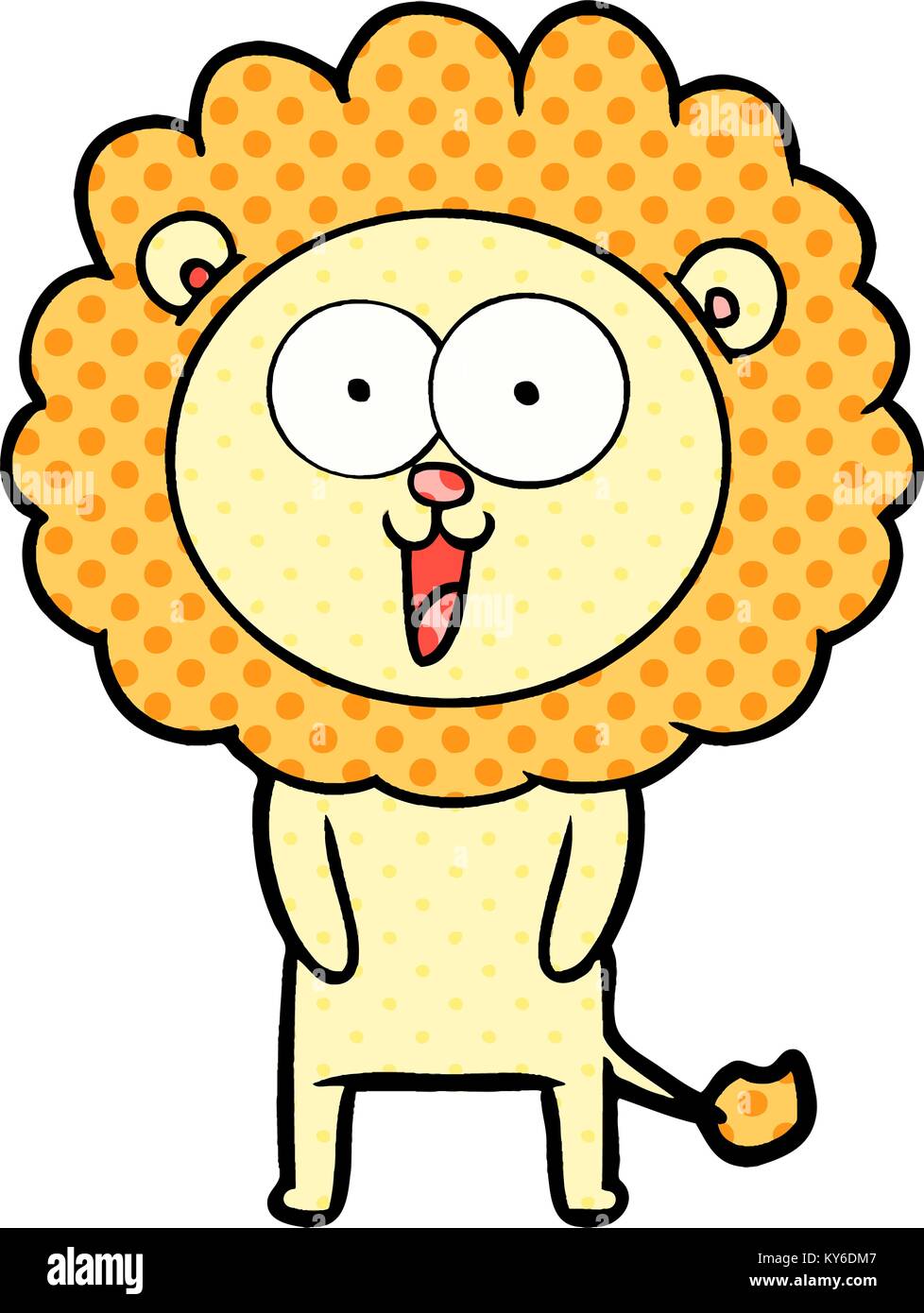 happy cartoon lion Stock Vector Image & Art - Alamy