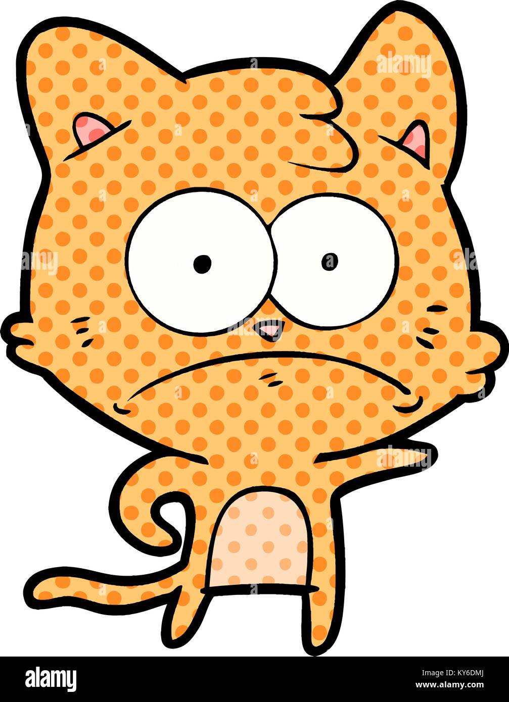 cartoon nervous cat Stock Vector Image & Art - Alamy