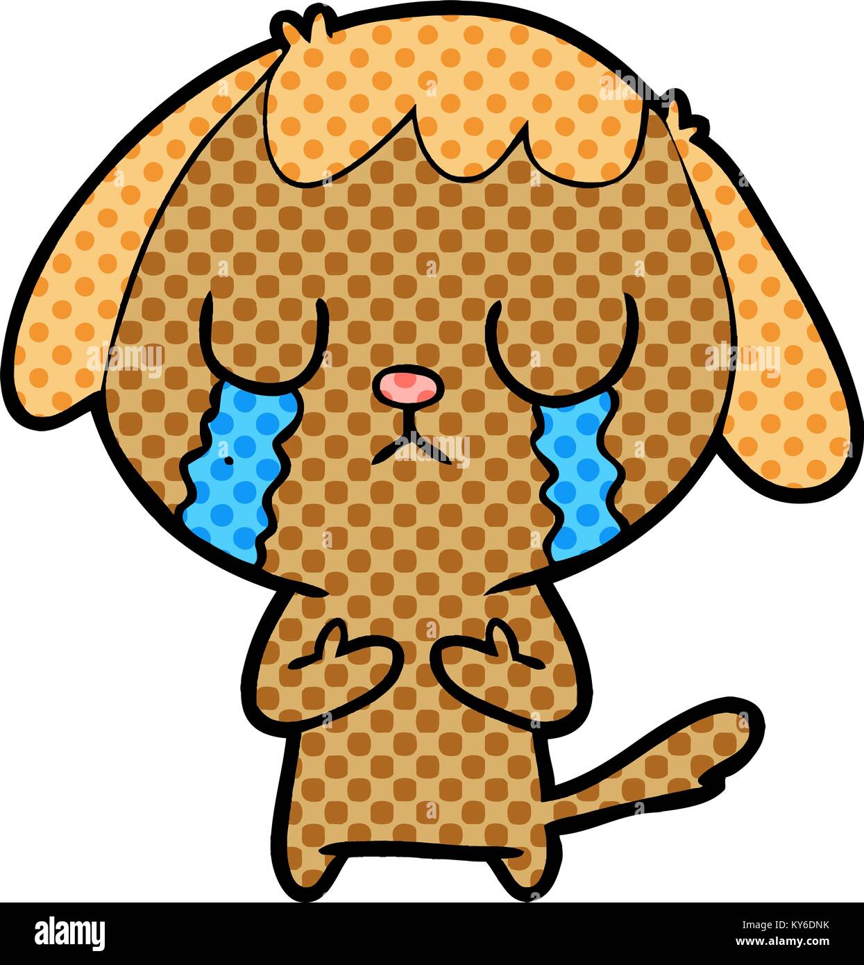 cute cartoon dog crying Stock Vector Image & Art - Alamy
