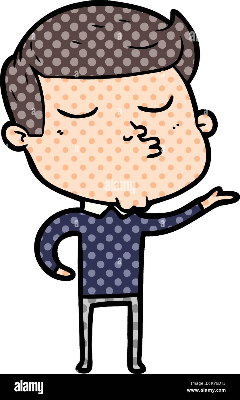 cartoon model guy pouting Stock Vector Image & Art - Alamy