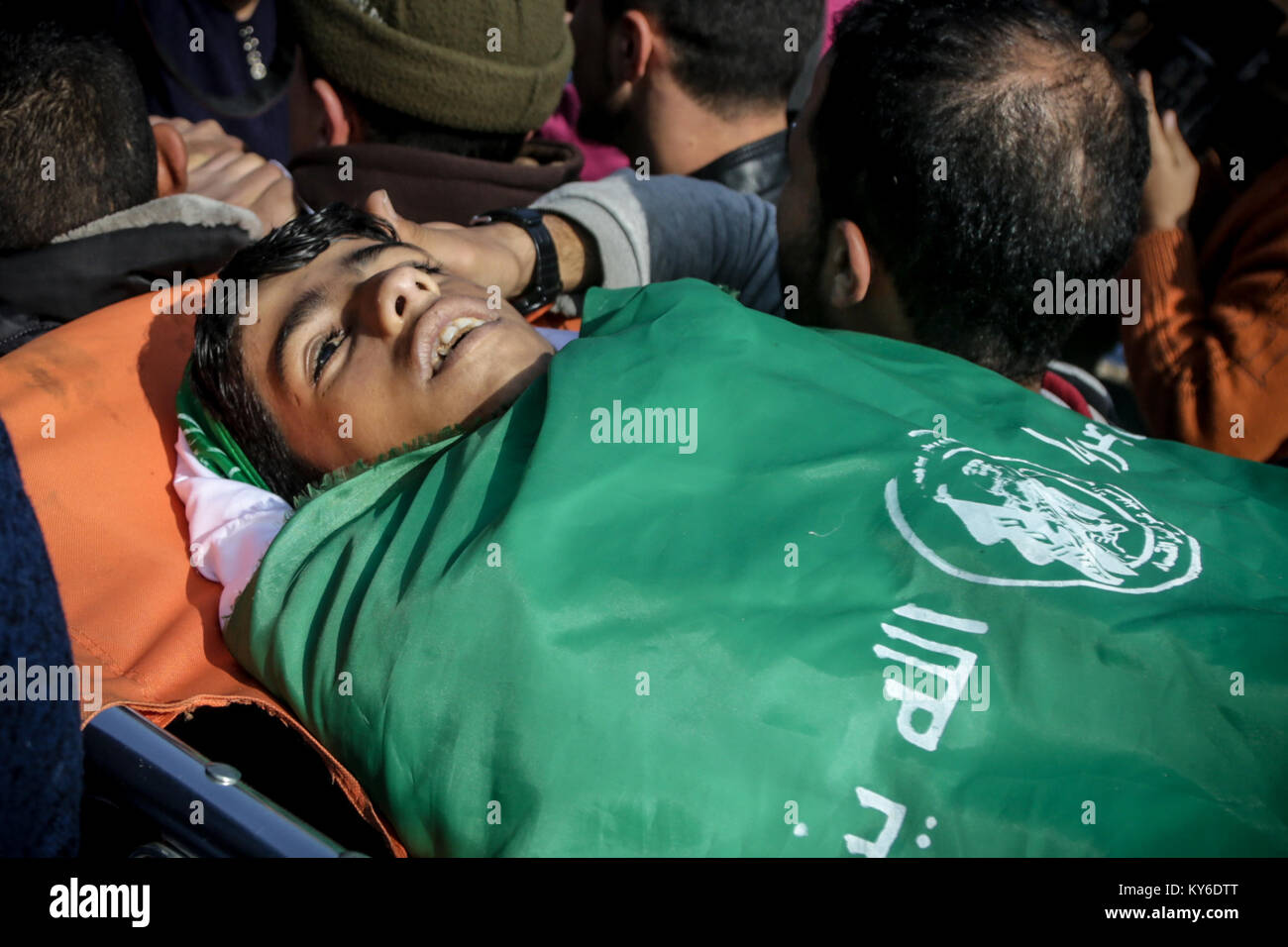 Al Maghazi, Gaza. 12th Jan, 2018. (EDITORS NOTE: Image depicts death ...