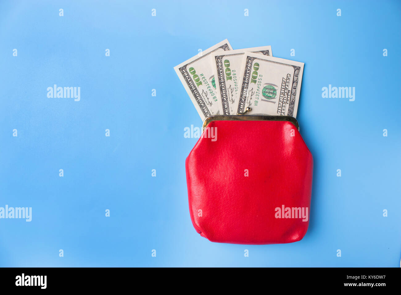 money fly in the wallet. income concept Stock Photo - Alamy