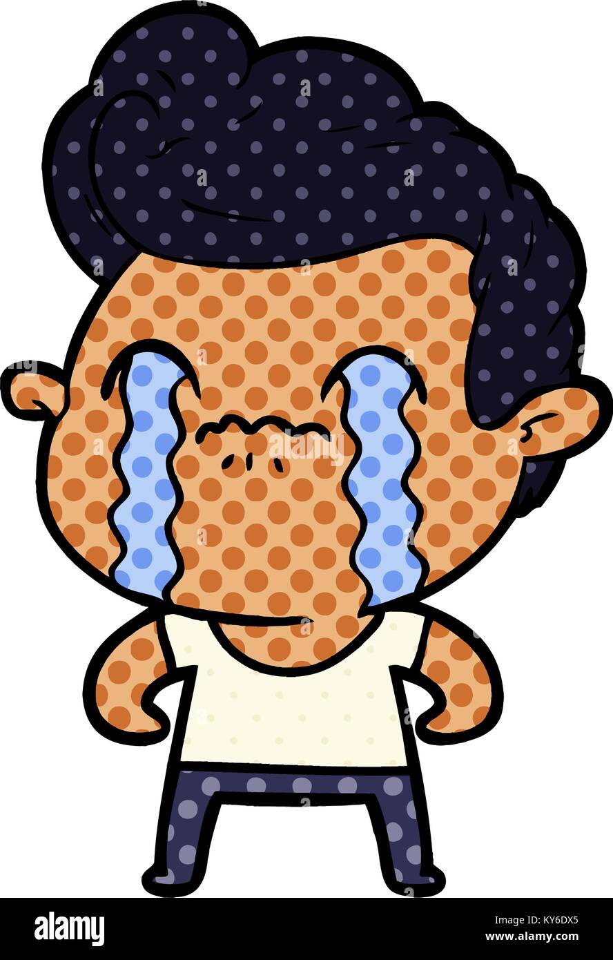 cartoon man crying Stock Vector Image & Art - Alamy