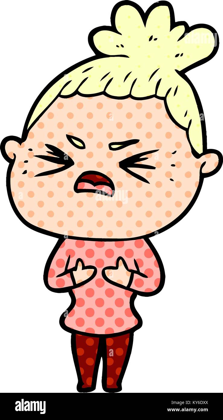 cartoon angry woman Stock Vector Image & Art - Alamy
