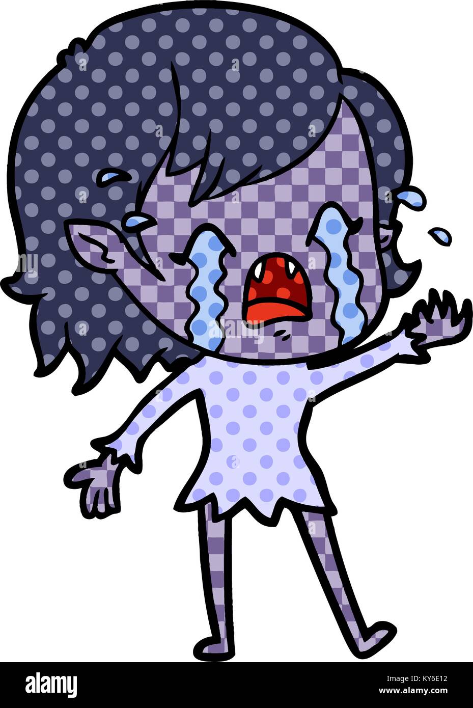 cartoon crying vampire girl Stock Vector Image & Art - Alamy