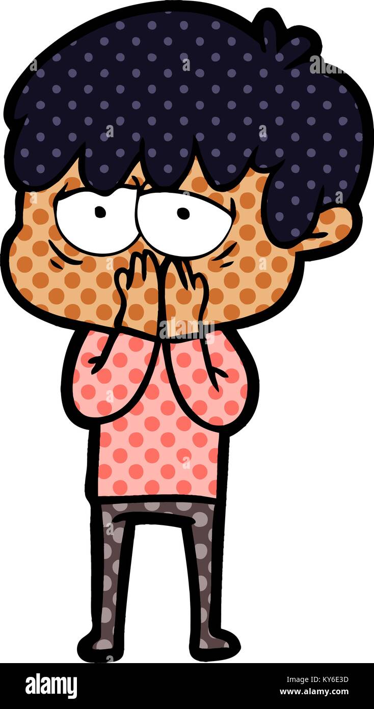 cartoon exhausted boy Stock Vector Image & Art - Alamy