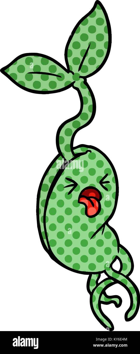 cartoon sprouting seedling Stock Vector Image & Art - Alamy