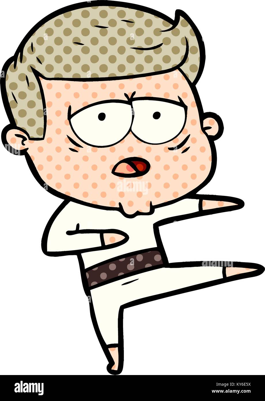 cartoon tired man Stock Vector Image & Art - Alamy