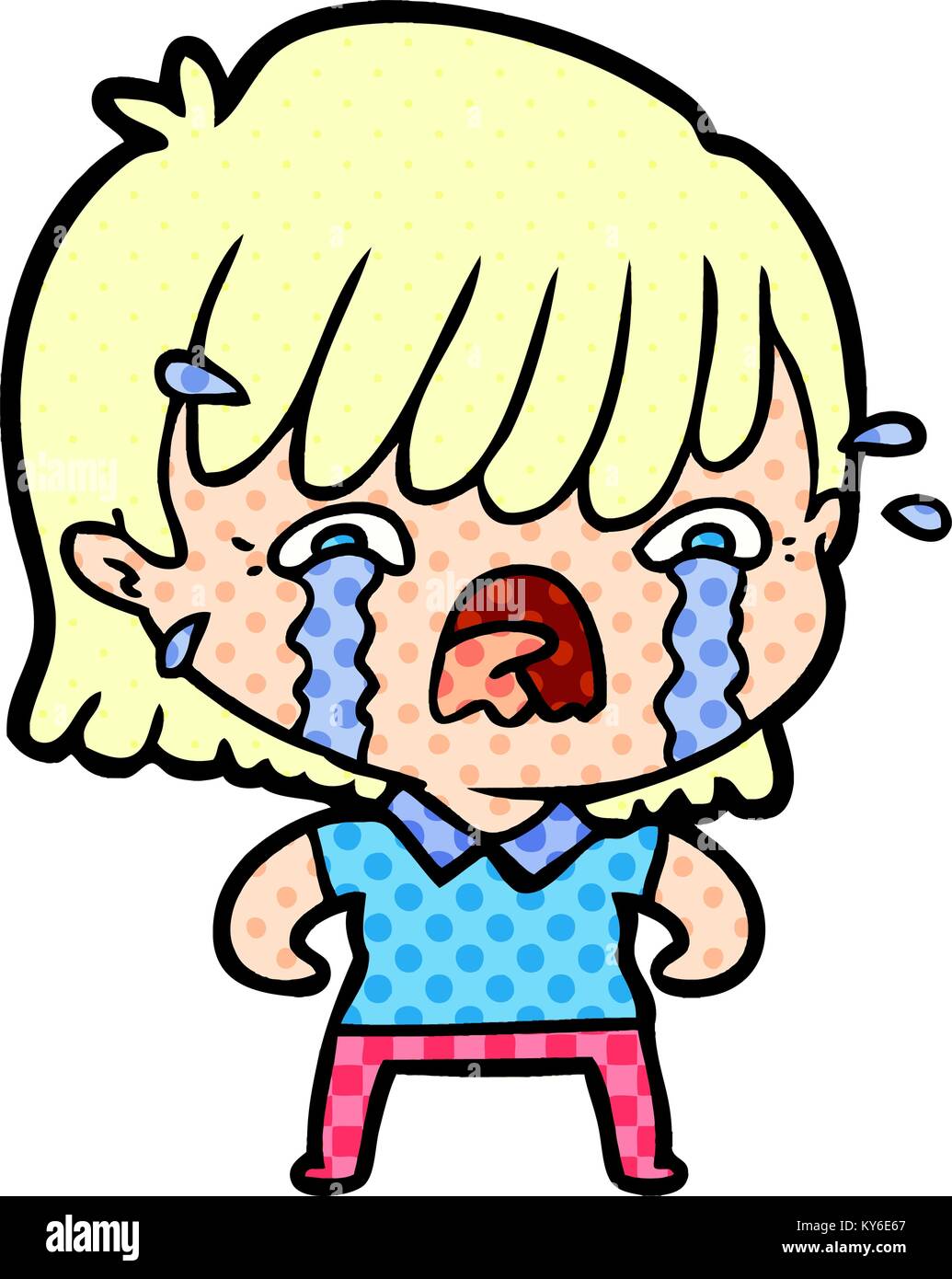 cartoon girl crying Stock Vector Image & Art - Alamy