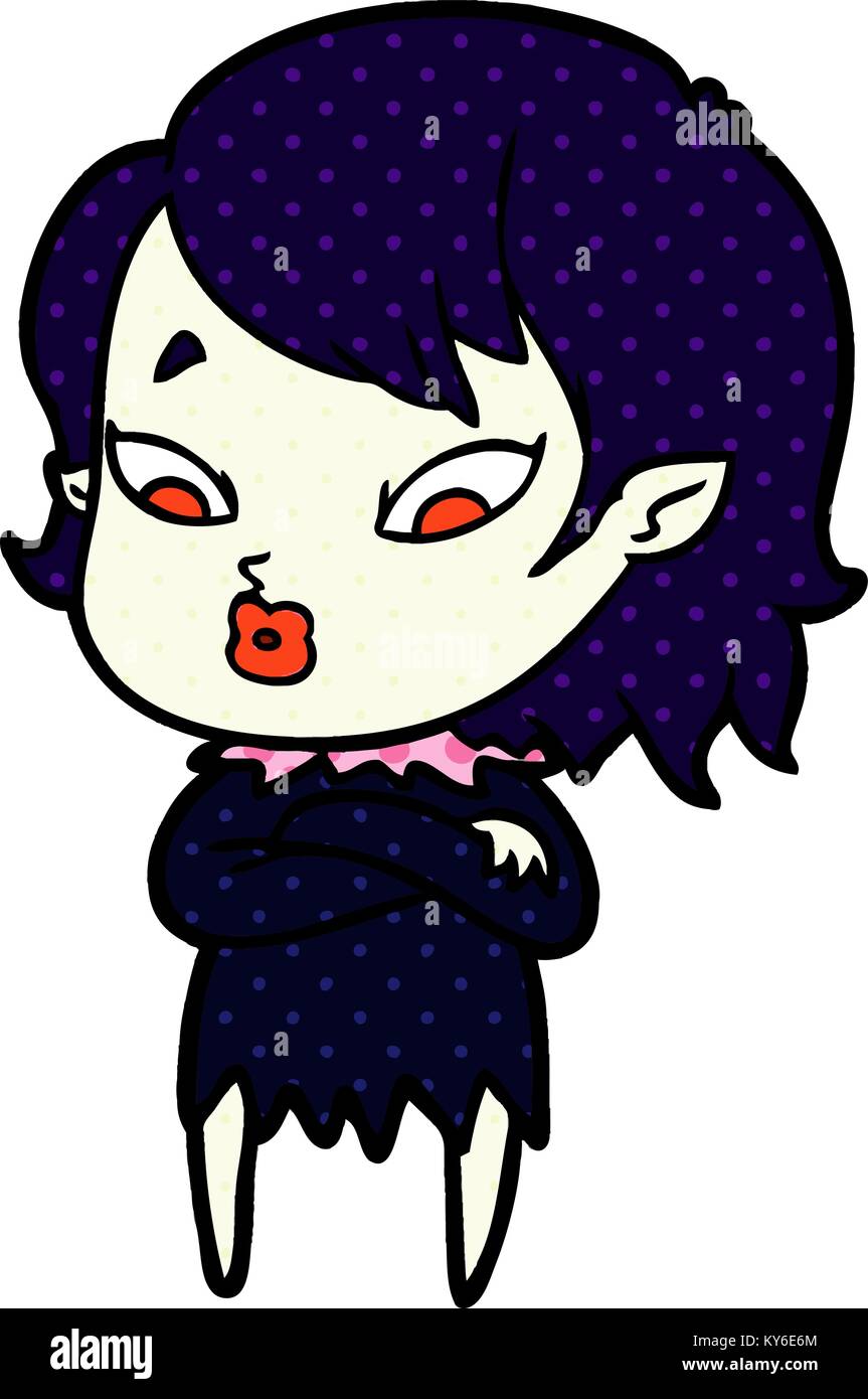 cute cartoon vampire girl Stock Vector Image & Art - Alamy