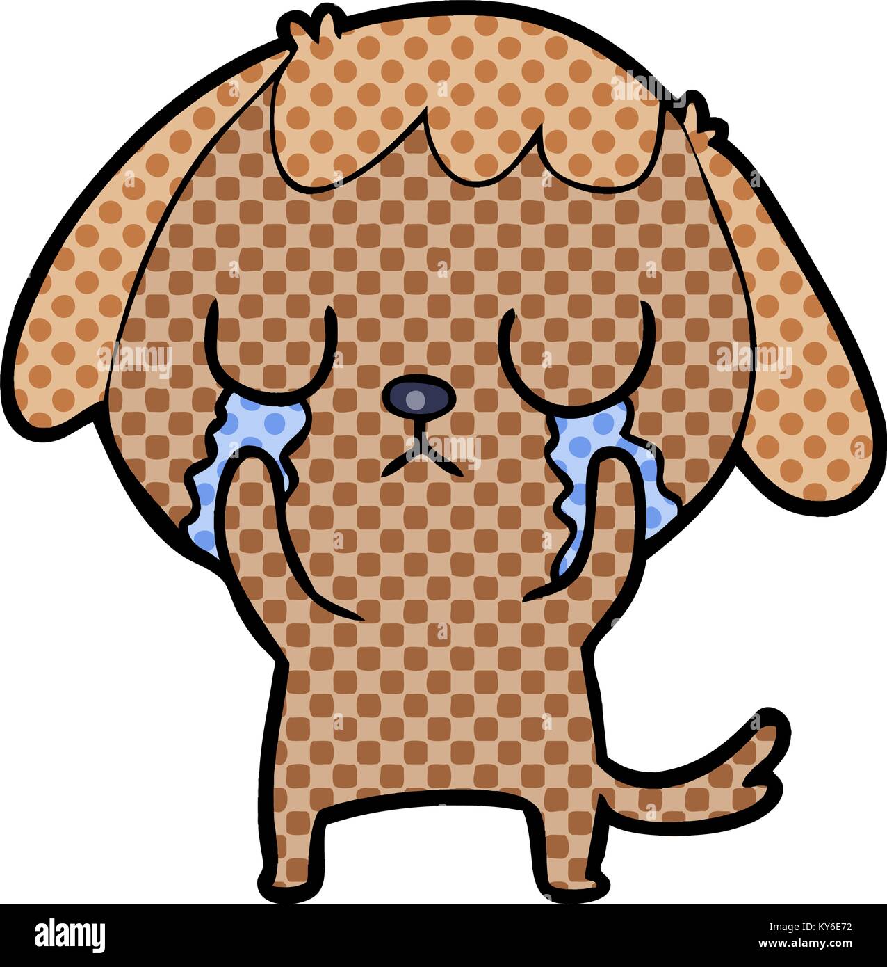 cute cartoon dog crying Stock Vector Image & Art - Alamy