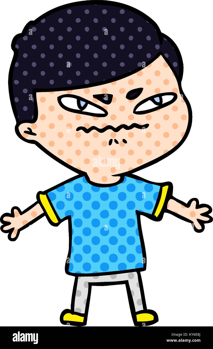 cartoon exasperated man Stock Vector Image & Art - Alamy