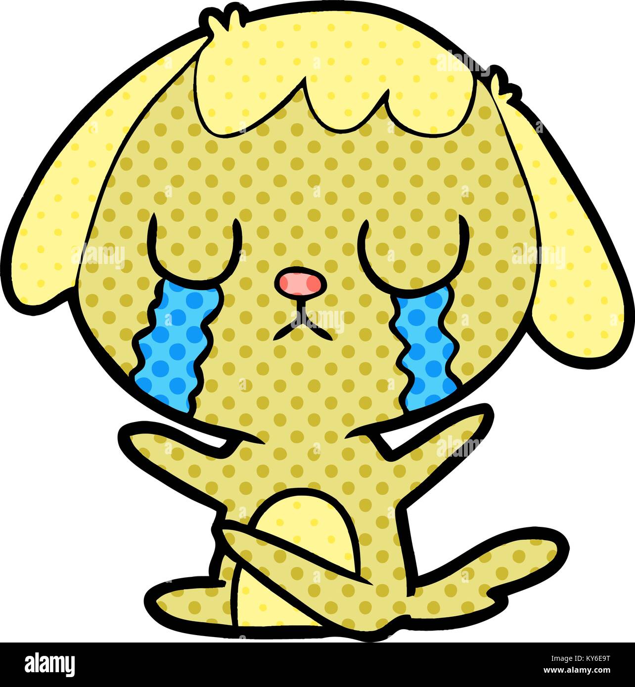 cute cartoon dog crying Stock Vector Image & Art - Alamy
