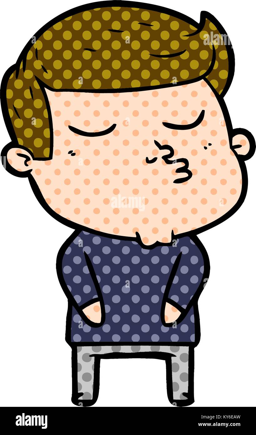 cartoon model guy pouting Stock Vector Image & Art - Alamy