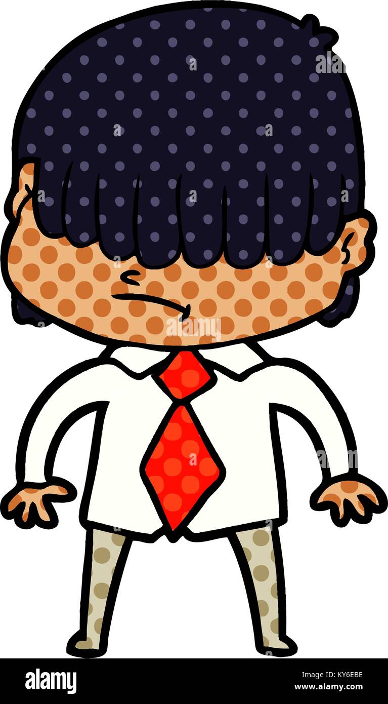cartoon boy with untidy hair Stock Vector Image & Art - Alamy