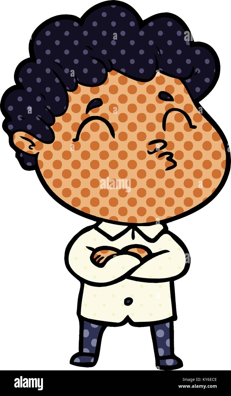 cartoon man pouting Stock Vector Image & Art - Alamy
