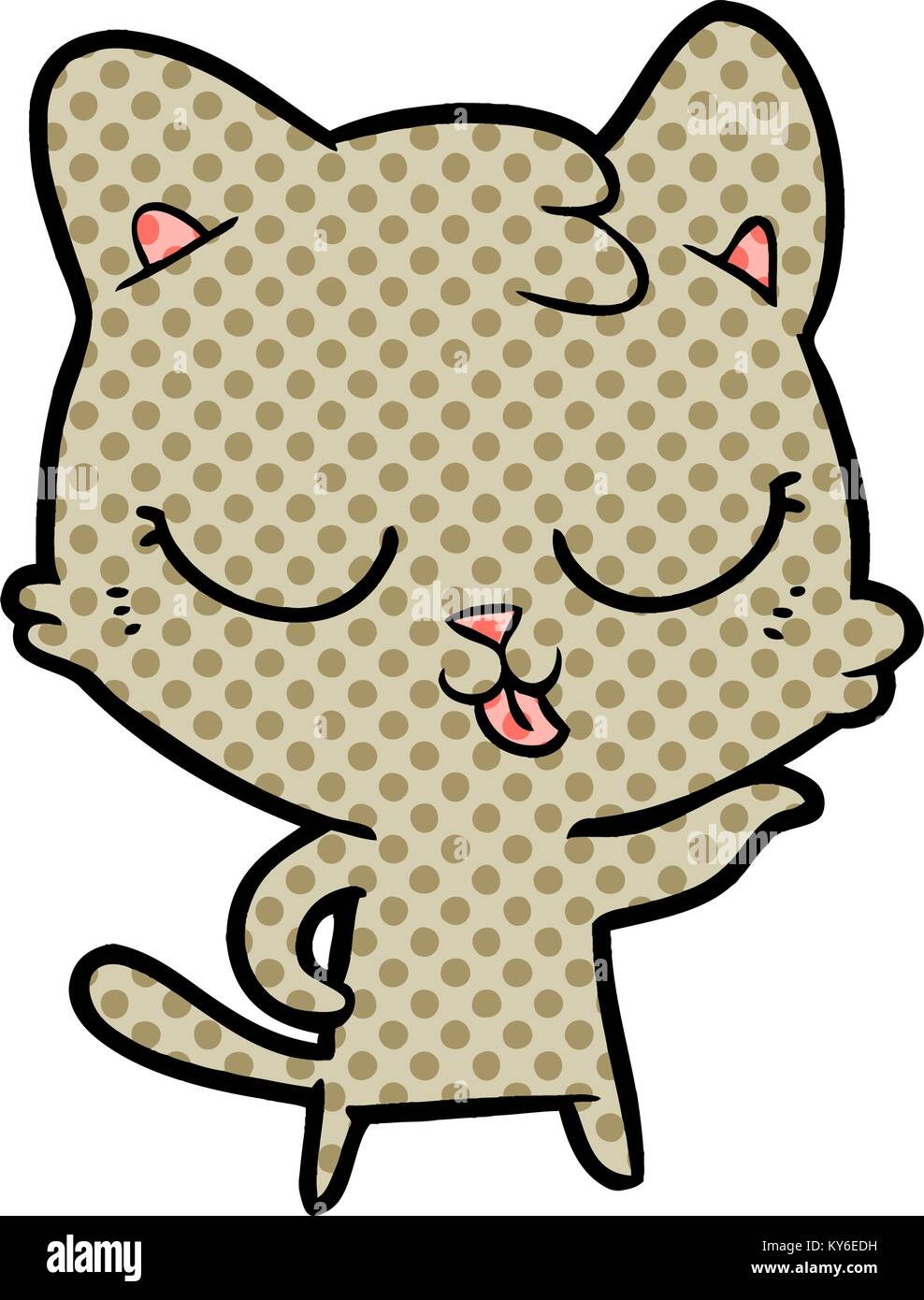 happy cartoon cat Stock Vector Image & Art - Alamy