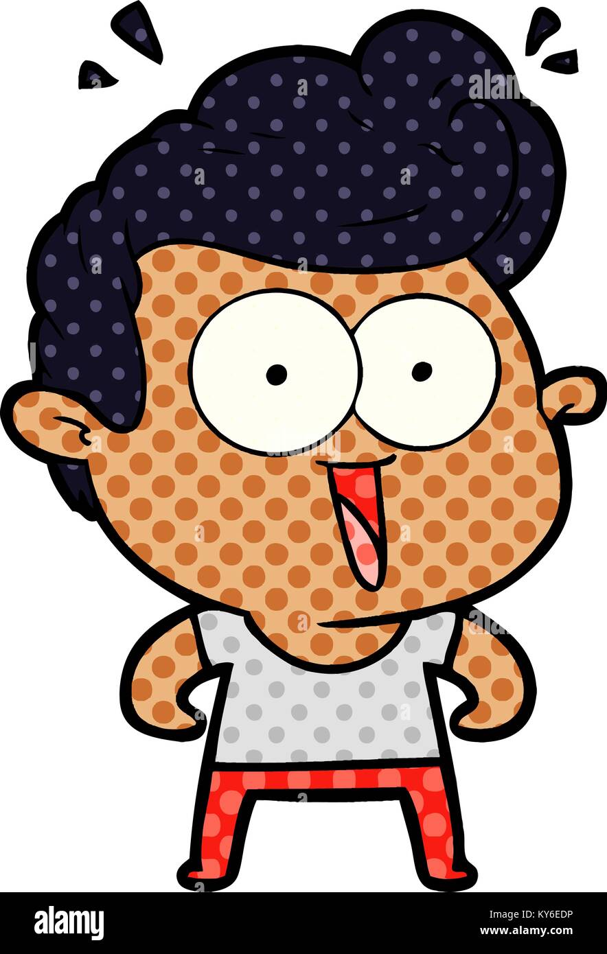 cartoon excited man Stock Vector Image & Art - Alamy