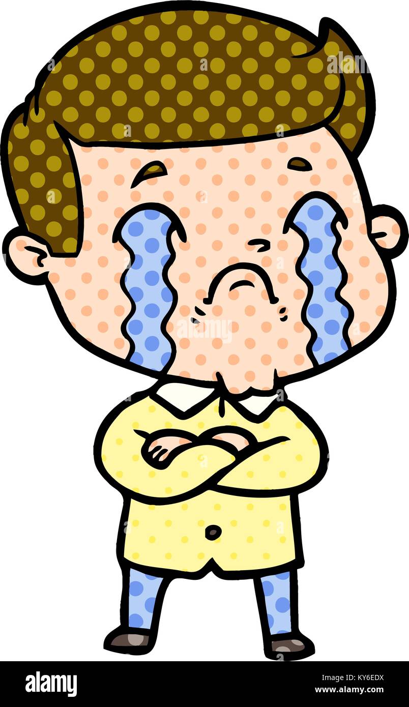 cartoon man crying Stock Vector Image & Art - Alamy