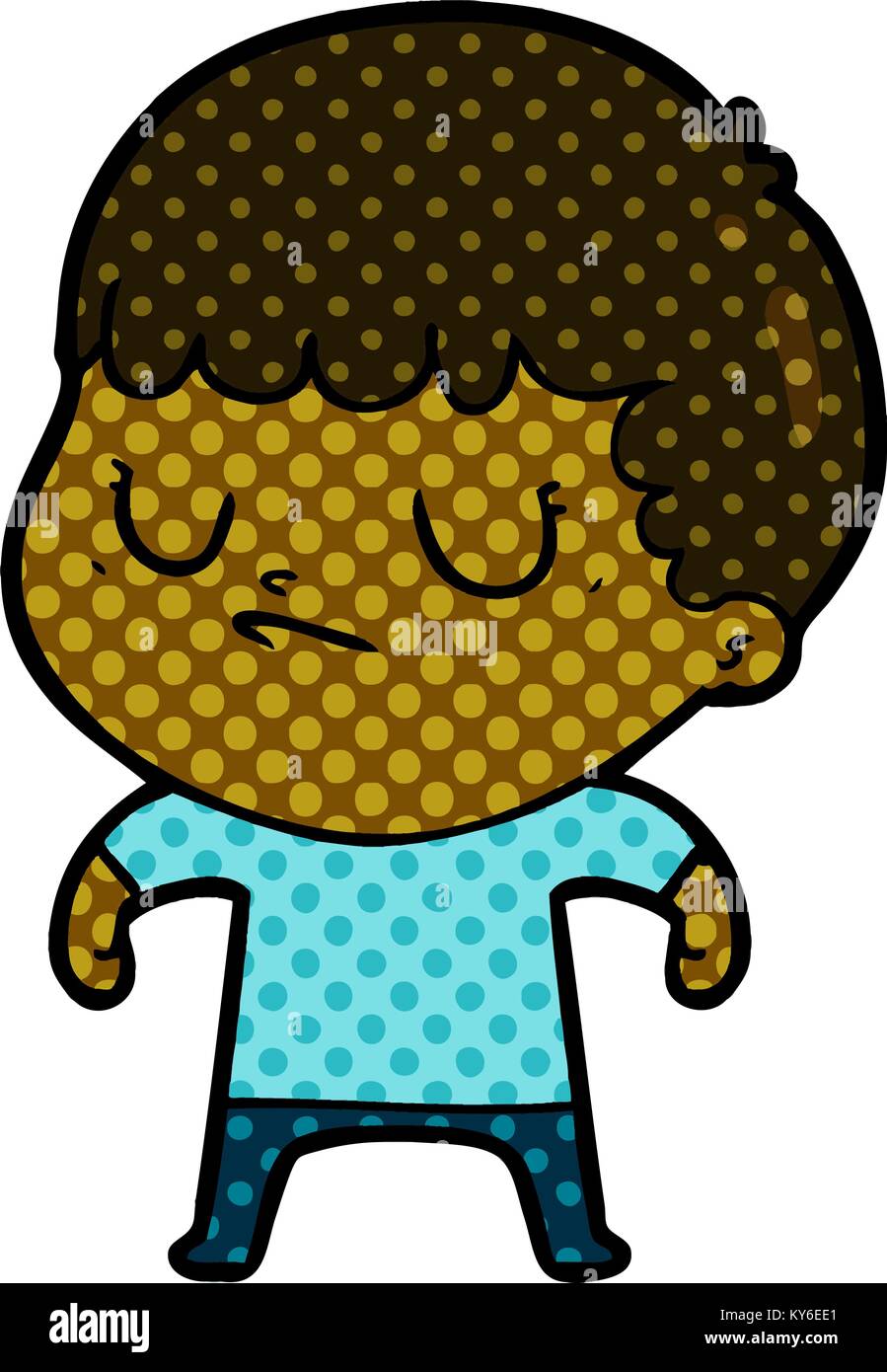 cartoon grumpy boy Stock Vector Image & Art - Alamy