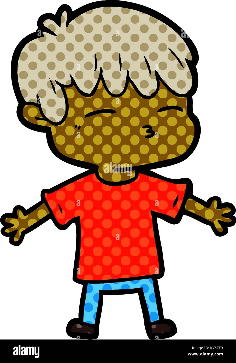 cartoon curious boy Stock Vector Image & Art - Alamy