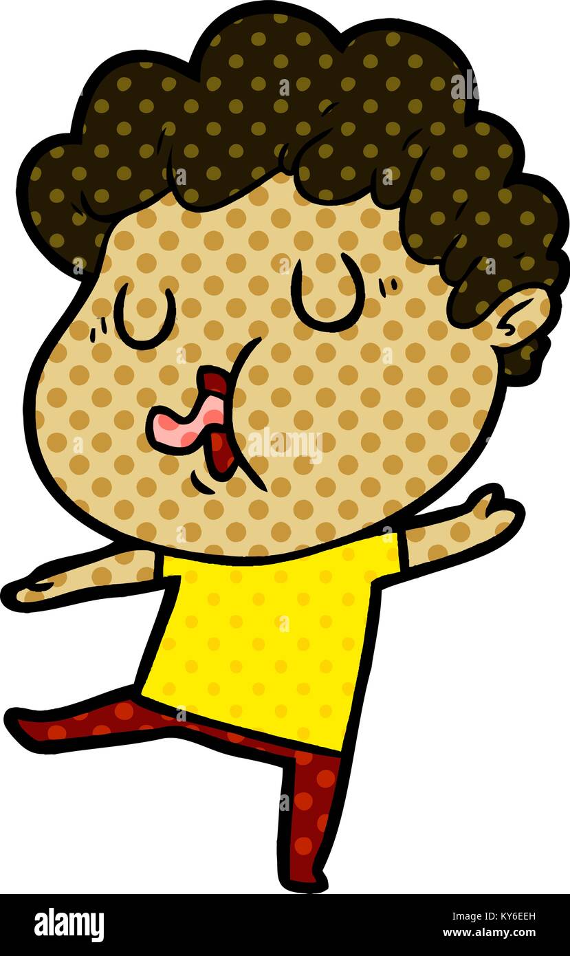 cartoon man singing Stock Vector Image & Art - Alamy
