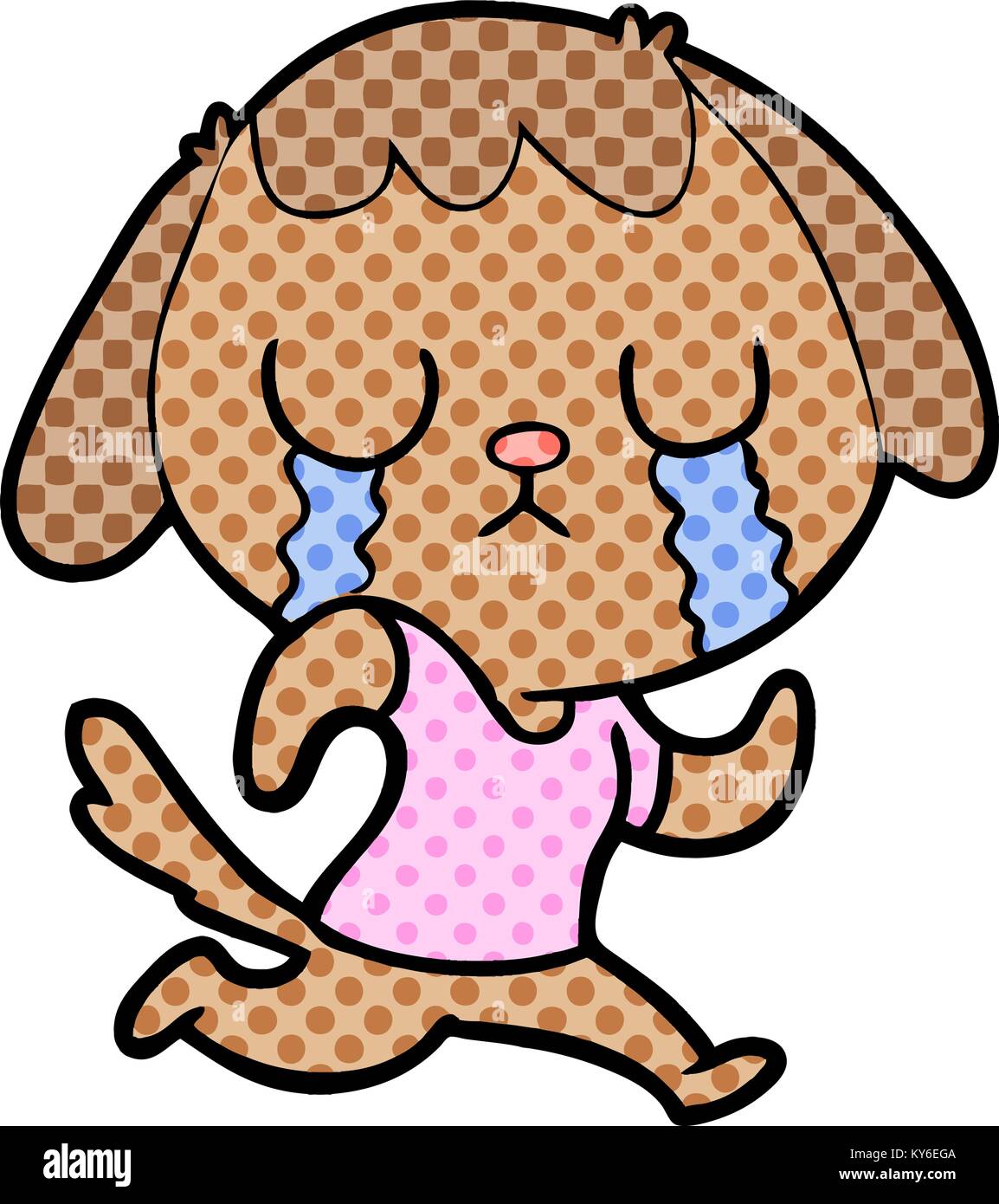 cute cartoon dog crying Stock Vector Image & Art - Alamy