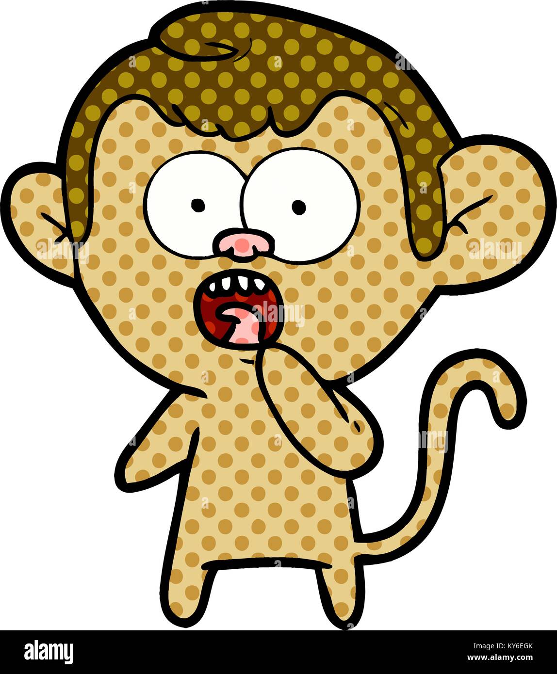 cartoon shocked monkey Stock Vector Image & Art - Alamy