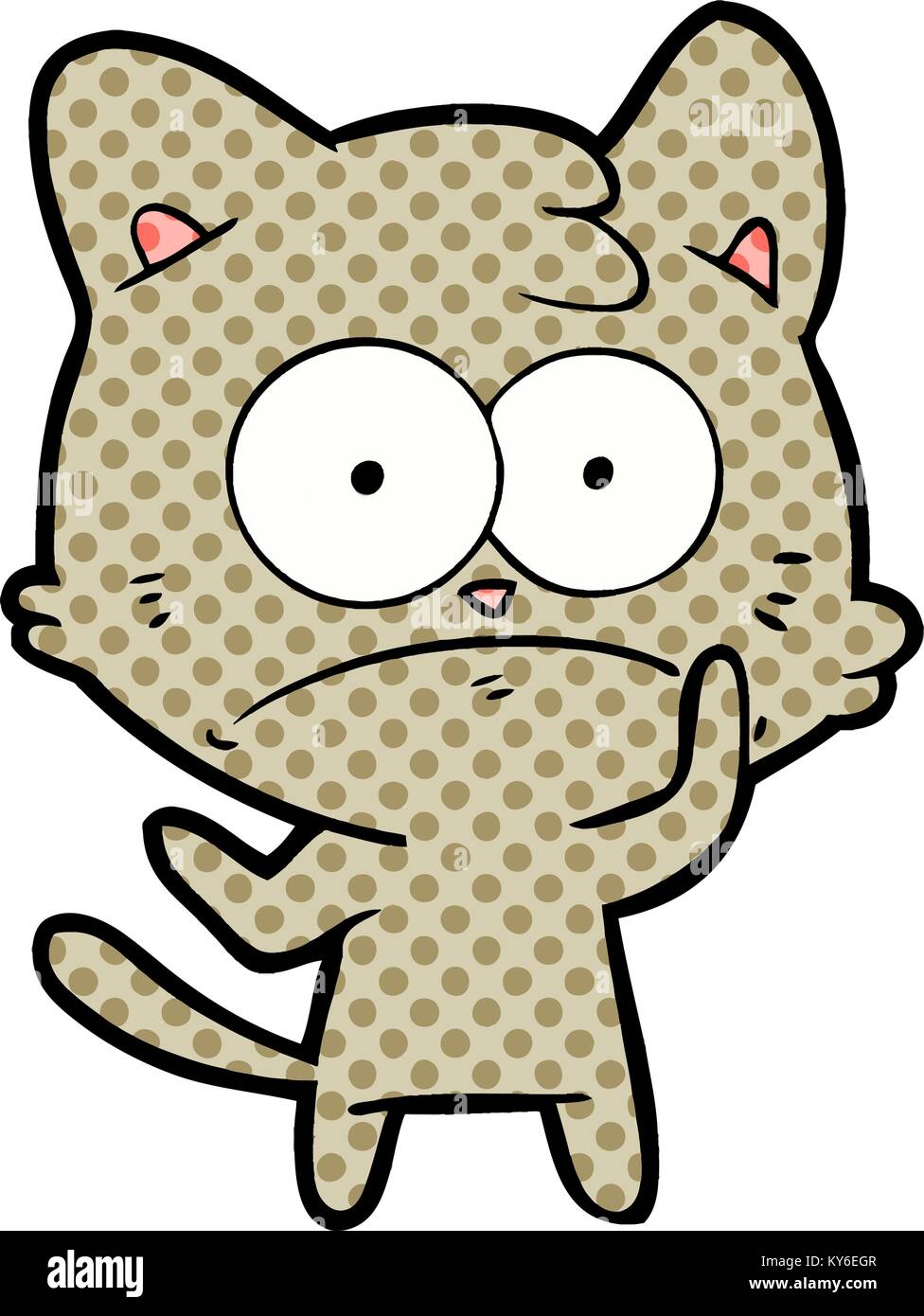 cartoon nervous cat Stock Vector Image & Art - Alamy