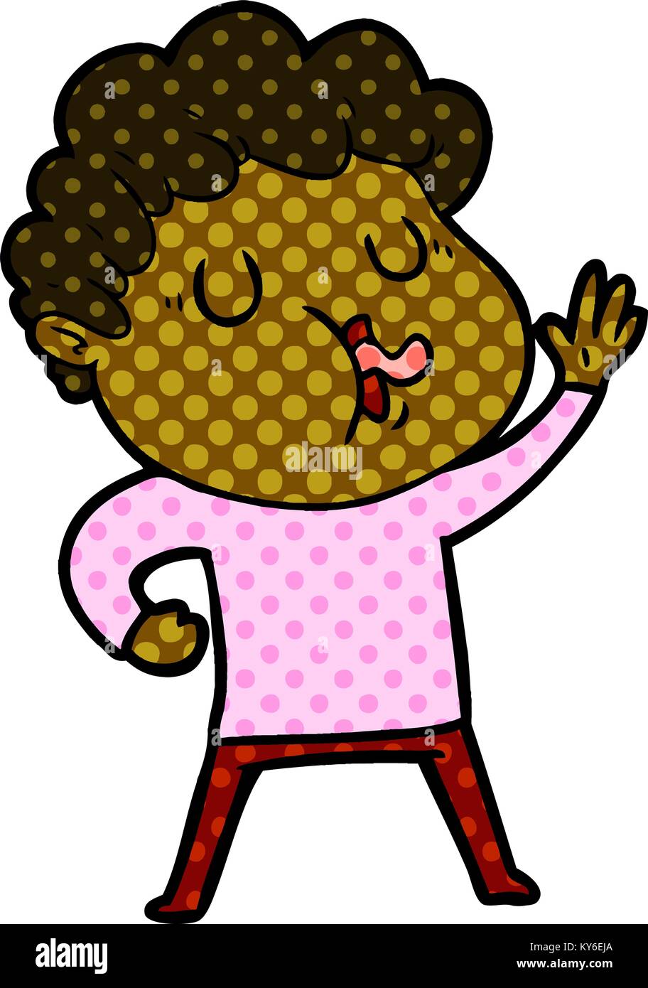 cartoon man singing Stock Vector Image & Art - Alamy
